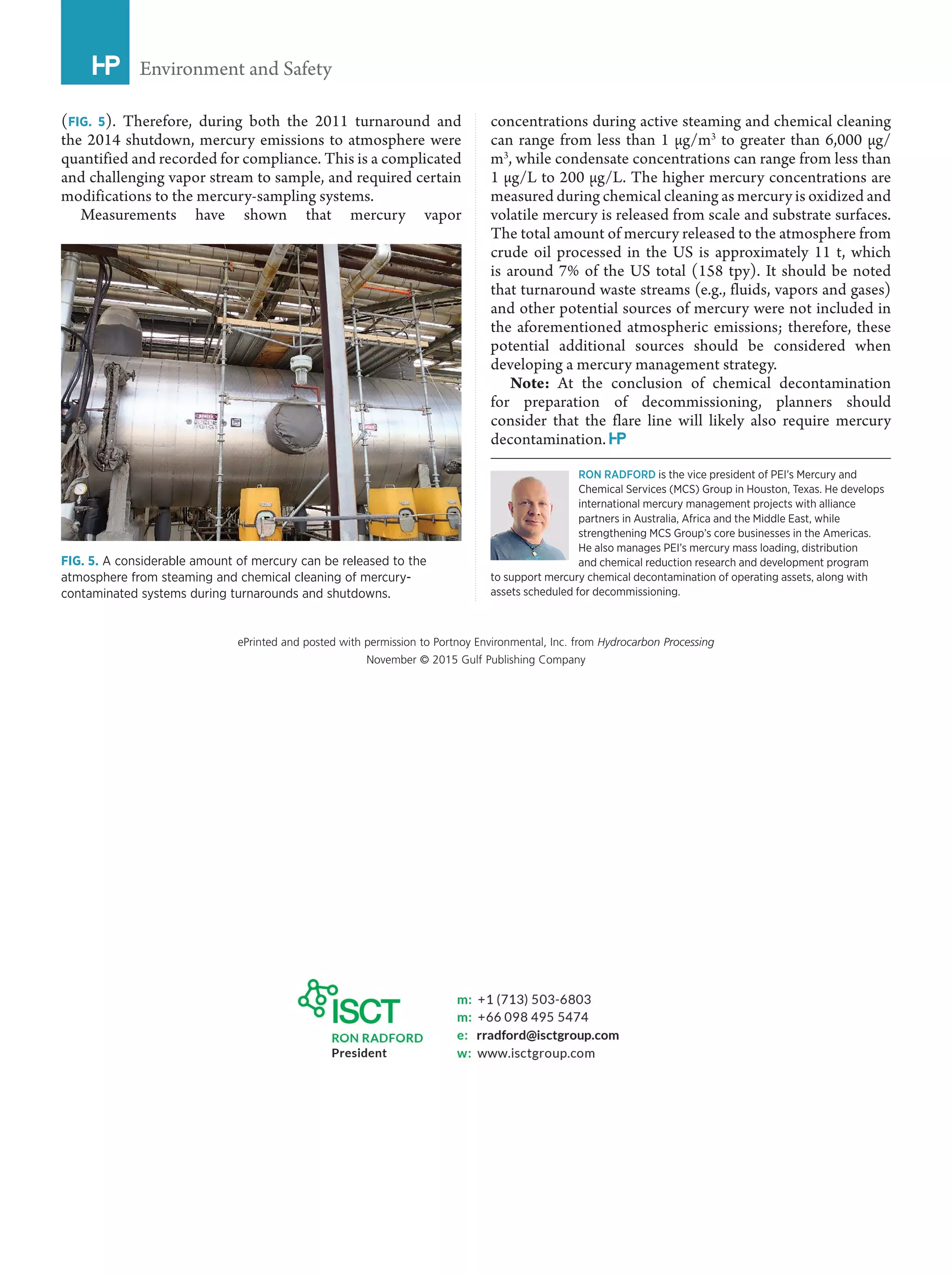 Mercury Chemical Decontamination in Preparation for Decommissiong | PDF