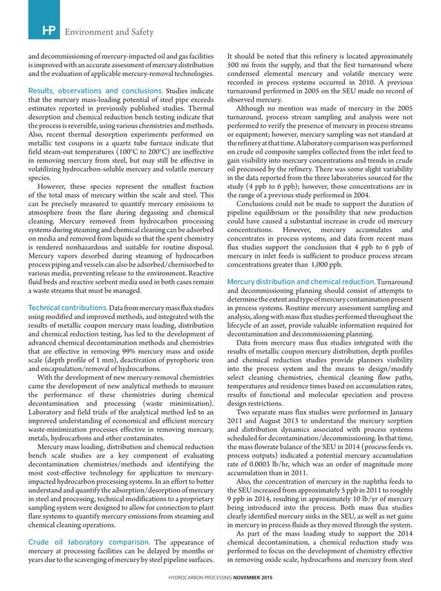 Mercury Chemical Decontamination in Preparation for Decommissiong | PDF ...