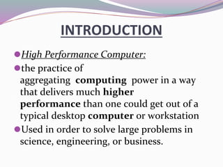 High Performance Computer | PPTX