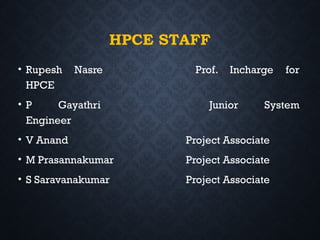 High performance computing capacity building | PPT