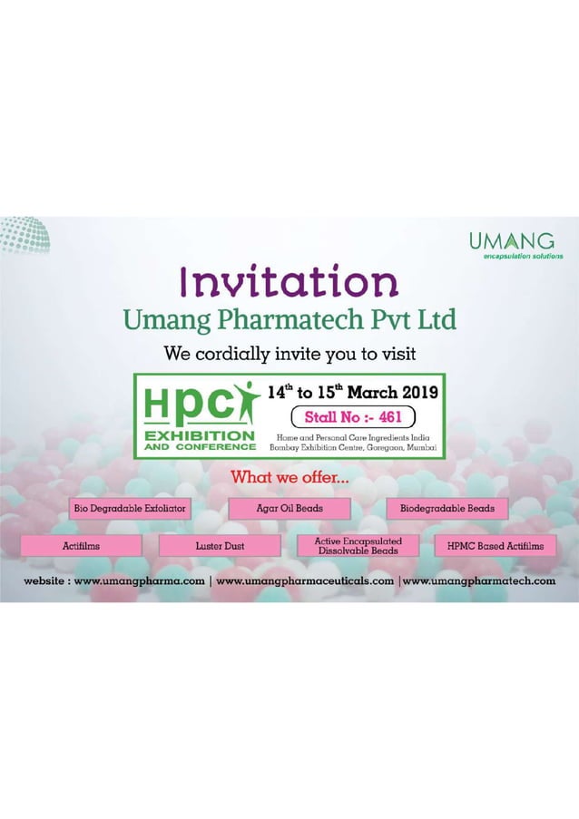 HPCI Exhibition for home & personal care on 14-15 march,2019 | PDF | Personal Care | Style & Fashion