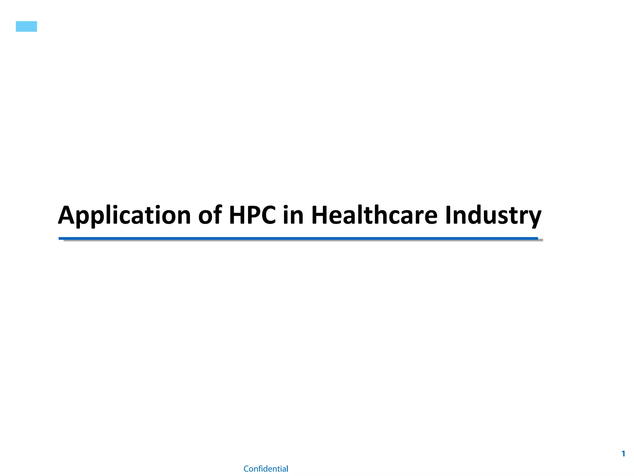 HPC in healthcare | PPT