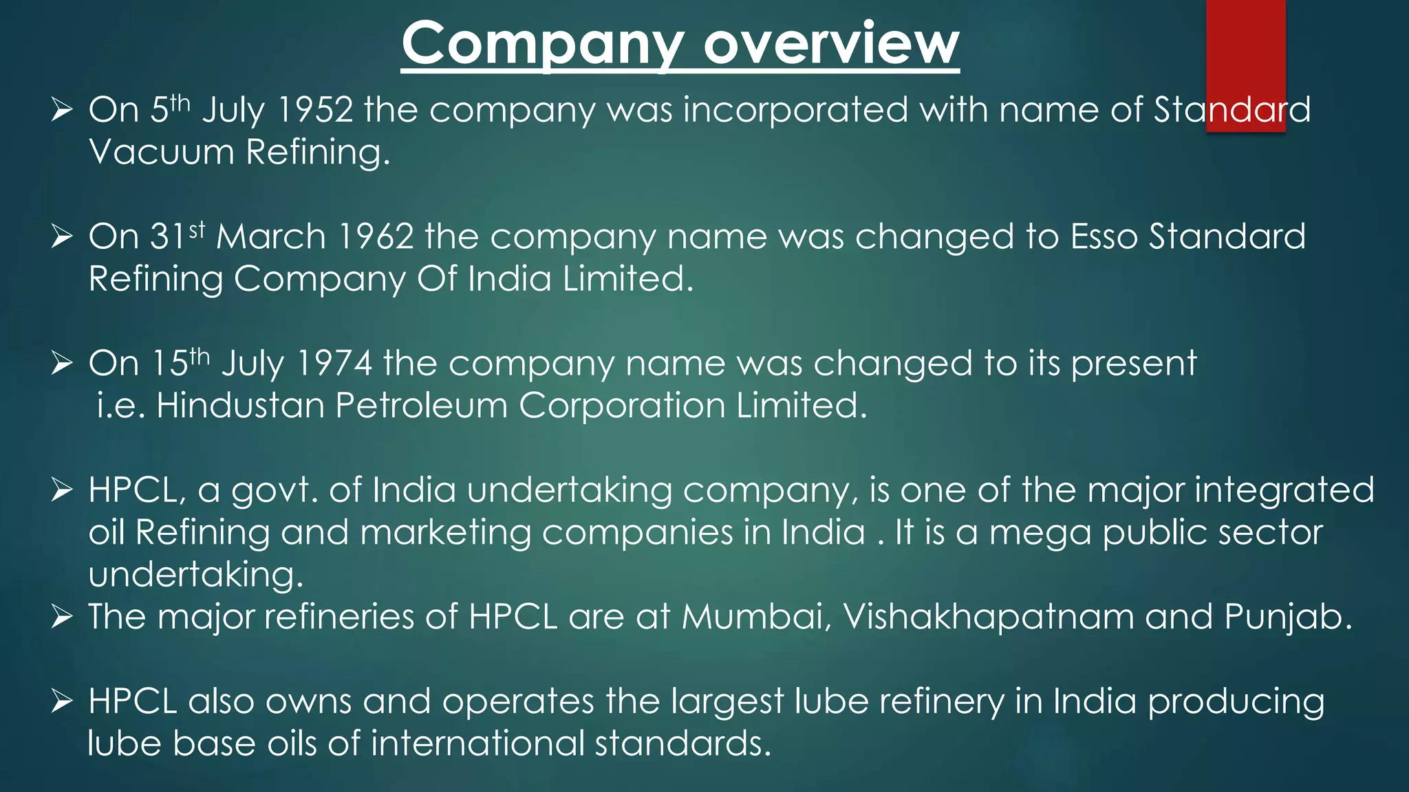 Hpcl concept of management | PPTX