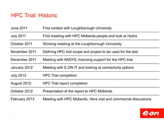 HPC Midlands - E.ON Supercomputing Case Study | PPT
