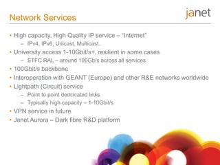 HPC Midlands - JANET(UK) Enabling the UK's e-Infrastructure | PPTX | Computer Networking | Computing
