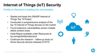HP Communications and Media | Solutions IoT Platform | PPT