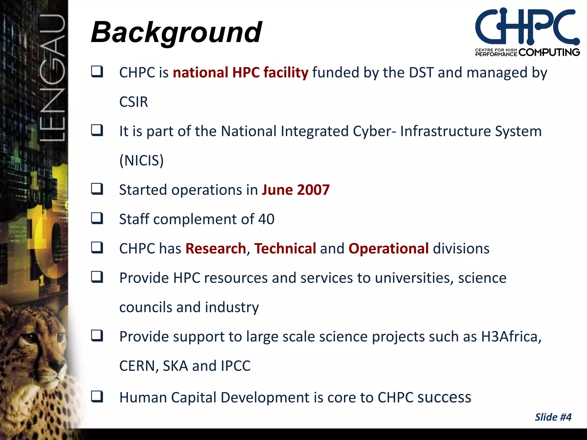 Building High Performance Computing Capability in the African Continent/Happy Sithole | PPTX