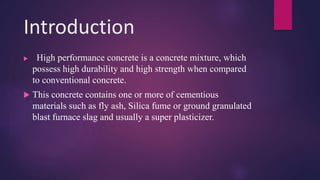 High Performance Concrete Presentationnn | PPTX