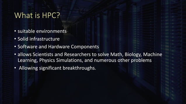 High Performance Computing Presentation | PPTX