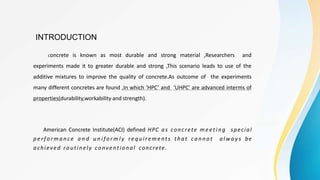 High performance concrete project | PPTX