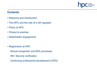 The Health Professions Council | PPTX
