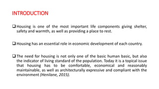 Housing planning and design Introduction | PDF