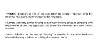 Housing planning and design introdection | PDF