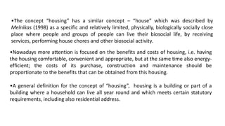 Housing planning and design introdection | PDF