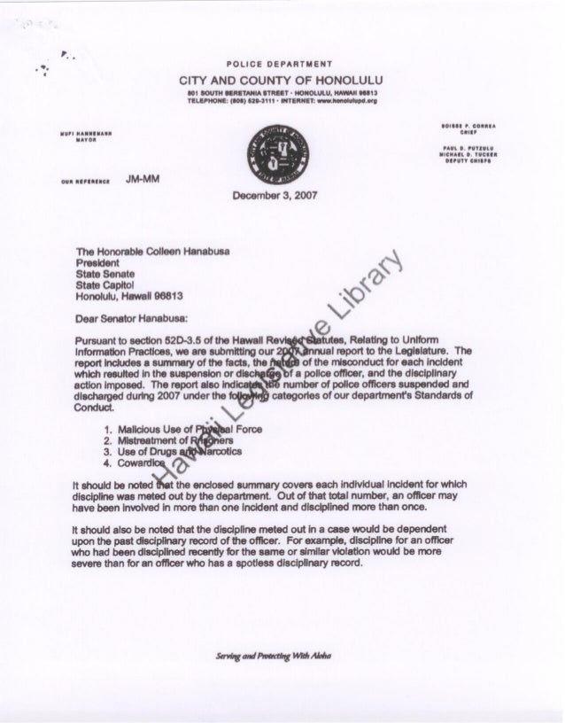 HPD 2007 Disciplinary Report hpd-2007-disciplinary-report