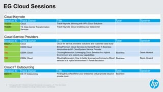 Hp discover cloud sessions | PPT