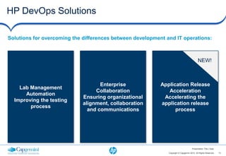HP Discover Session BB2160: Agile DevOps Continuous Delivery | PDF ...