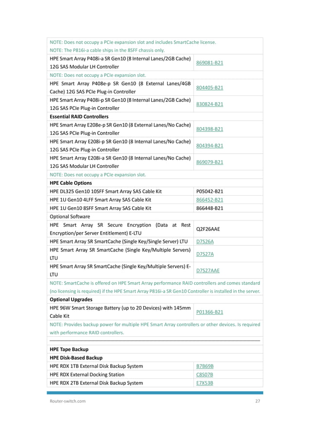 Hpe Proliant DL325 Gen10 Server Datasheet | PDF