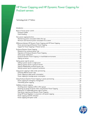 hp power capping and hp dynamic | PDF