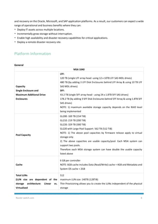 HPE MSA 1040 Storage Datasheet | PDF
