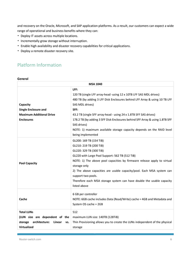 HPE MSA 1040 Storage Datasheet | PDF