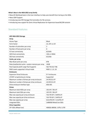 Hpe MSA 2052 Storage Datasheet | PDF | Operating Systems | Computer Software and Applications