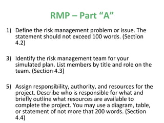 HPEO 403 RMP (Part A) | PPT