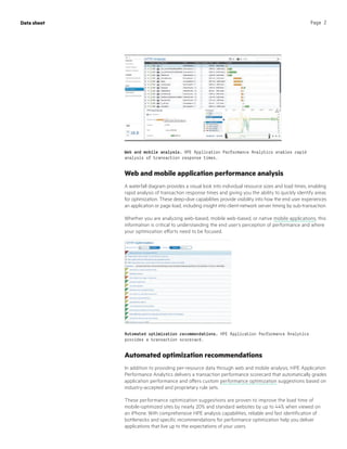 HPE performance analytics | PDF