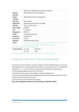 HPE ProLiant DL360 Gen10 Server Data Sheet | PDF