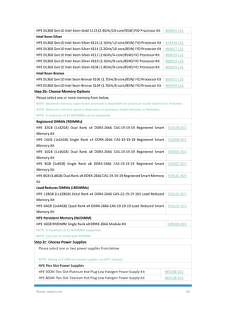 HPE ProLiant DL360 Gen10 Server Data Sheet | PDF