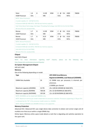 HPE ProLiant DL360 Gen10 Server Data Sheet | PDF