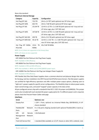 HPE ProLiant DL380 Gen10 Server Data Sheet | PDF