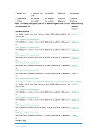 HPE ProLiant DL380 Gen10 Server Data Sheet | PDF