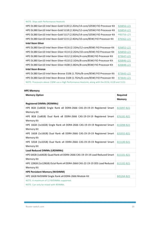 HPE ProLiant DL380 Gen10 Server Data Sheet | PDF