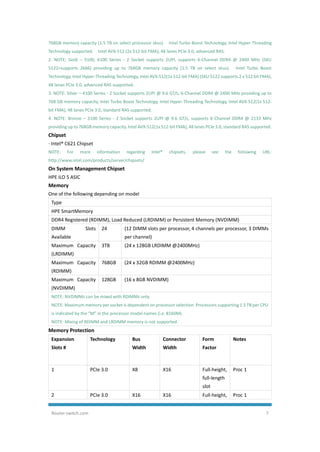 HPE ProLiant DL380 Gen10 Server Data Sheet | PDF