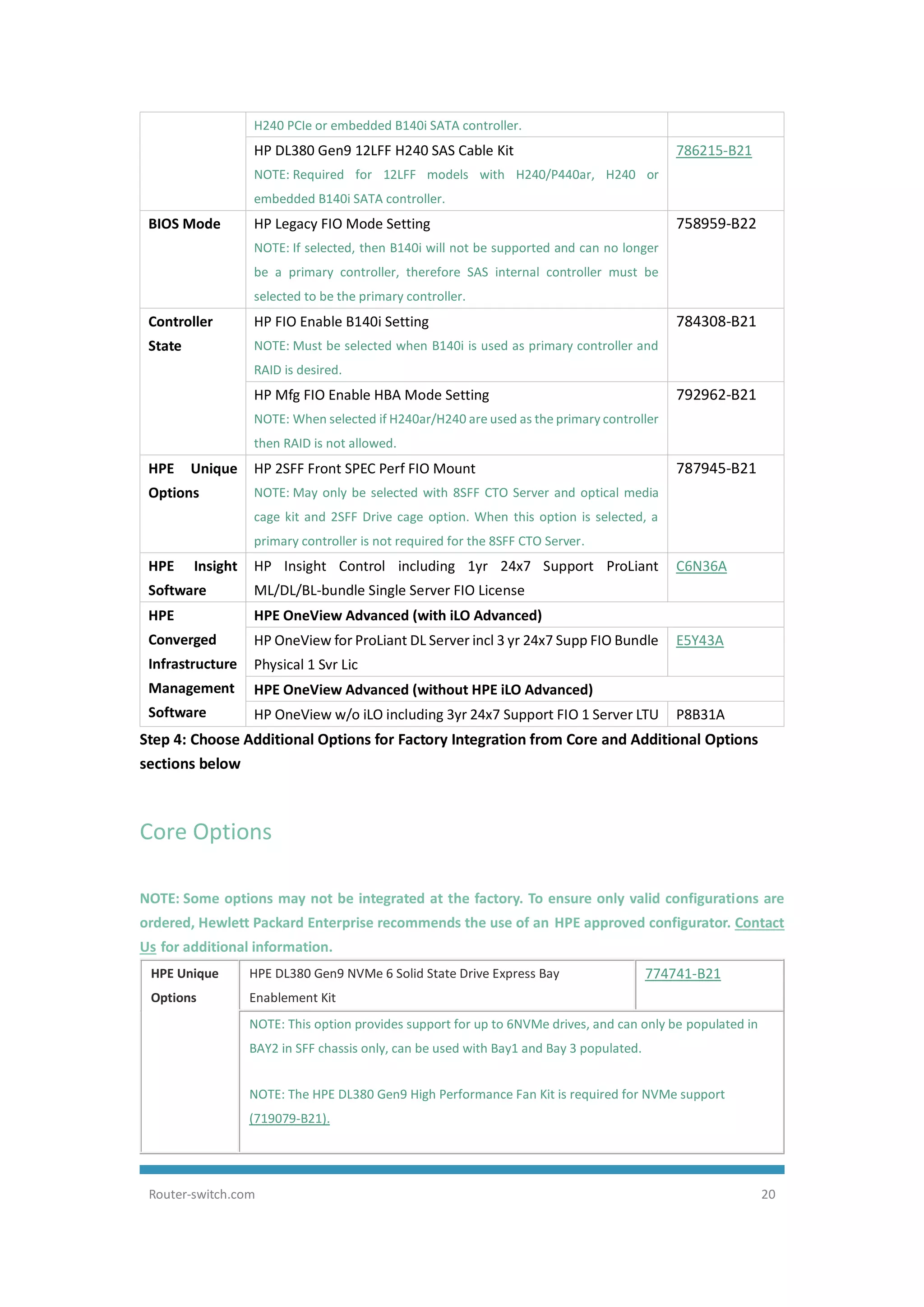 HPE ProLiant DL380 Gen9 Server Data Sheet | PDF
