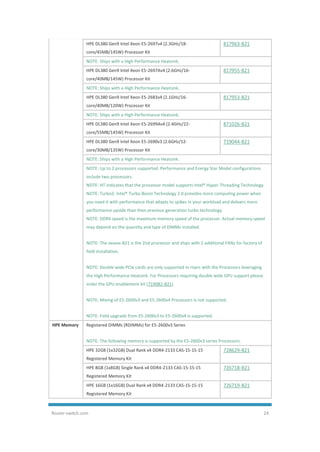 HPE ProLiant DL380 Gen9 Server Data Sheet | PDF