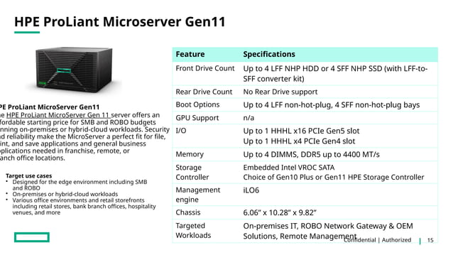 HPE ProLiant Gen11 Edge Portfolio Guide-a00138327enw.pptx | Cloud Computing | Internet