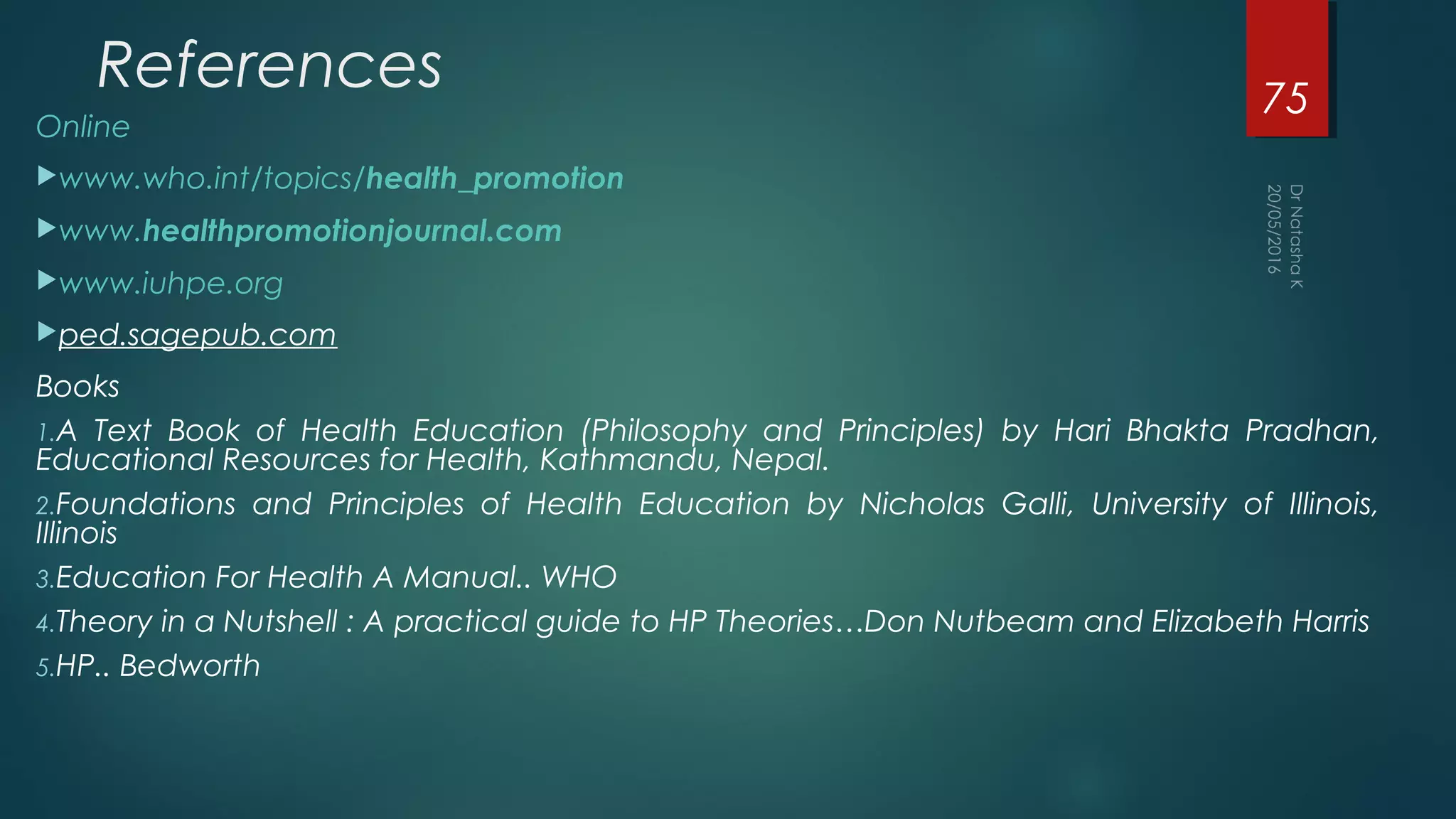 Health Education and Health Promotion | PPT