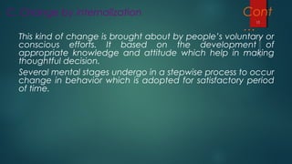 Change Process of Human Health behaviour | PPT