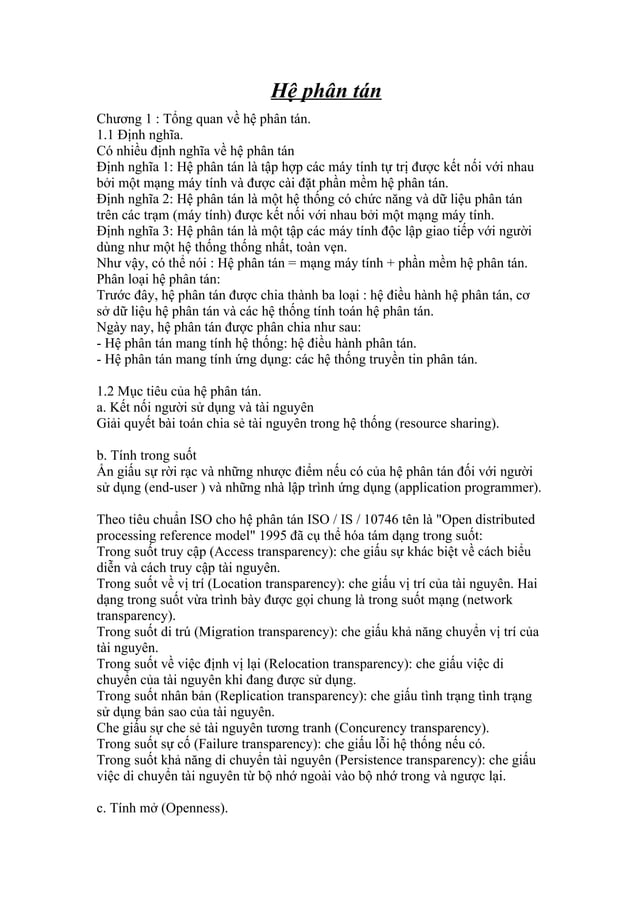 Hệ PhâN TáN | DOC