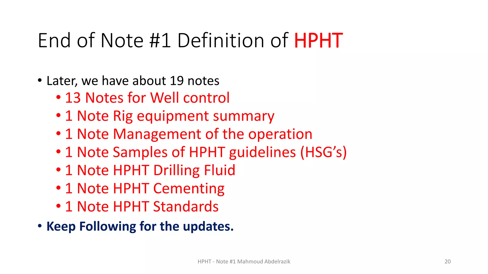 Hpht wells classification | PDF