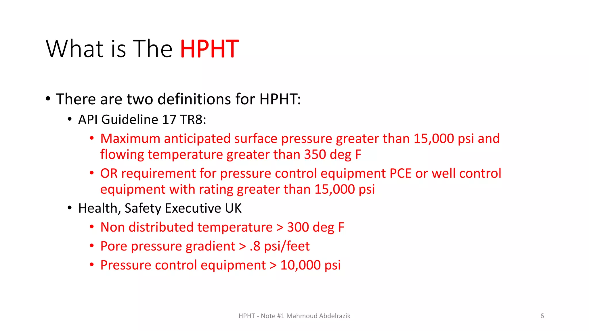 Hpht wells classification | PDF