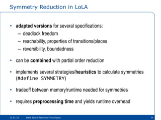 State Space Reduction Techniques to Verify Business Processes | PPTX