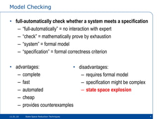 State Space Reduction Techniques to Verify Business Processes | PPTX | Computing | Technology ...