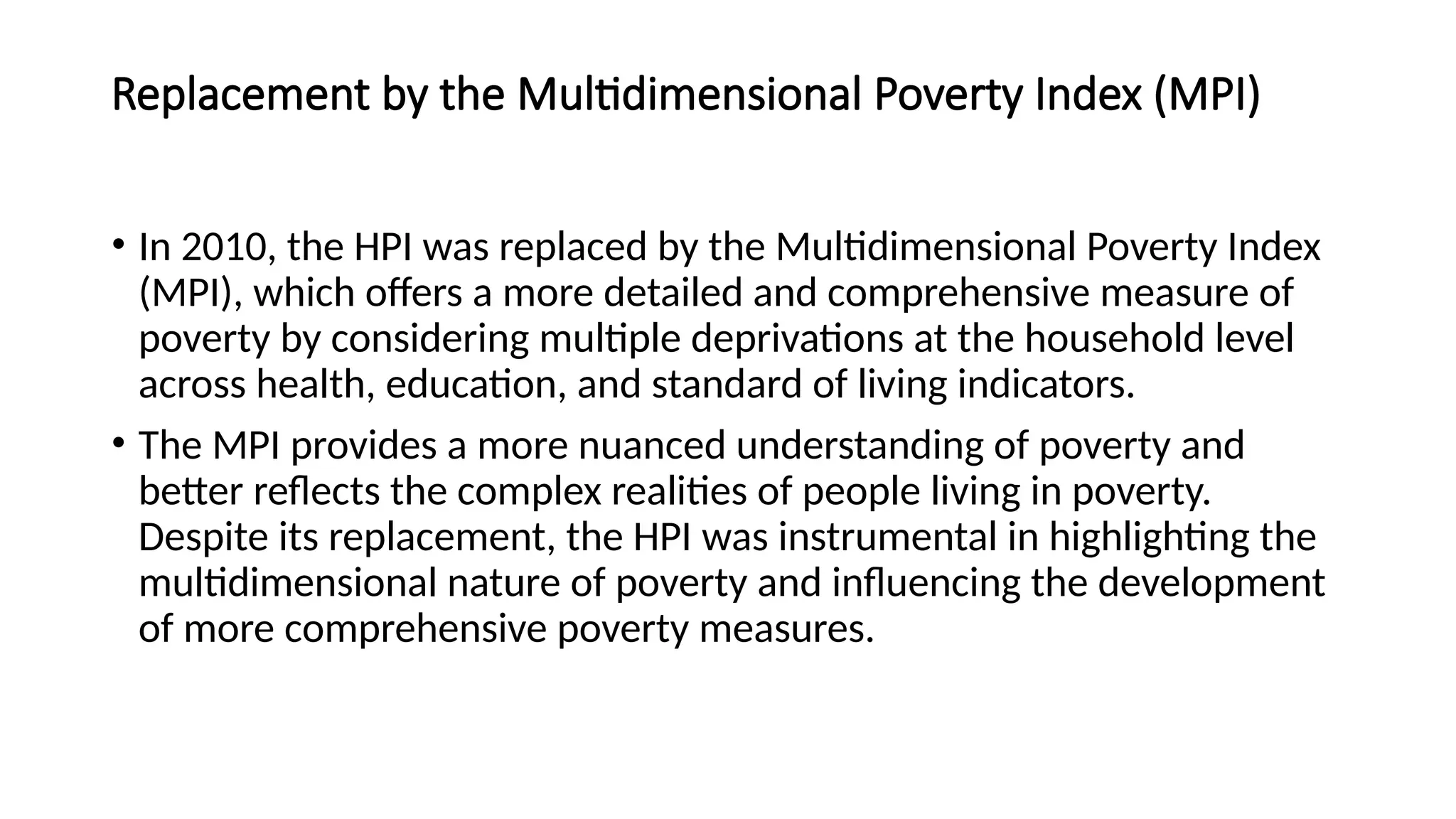 Human Poverty Index(HPI): Meaning, Measures, Calculation | PPTX