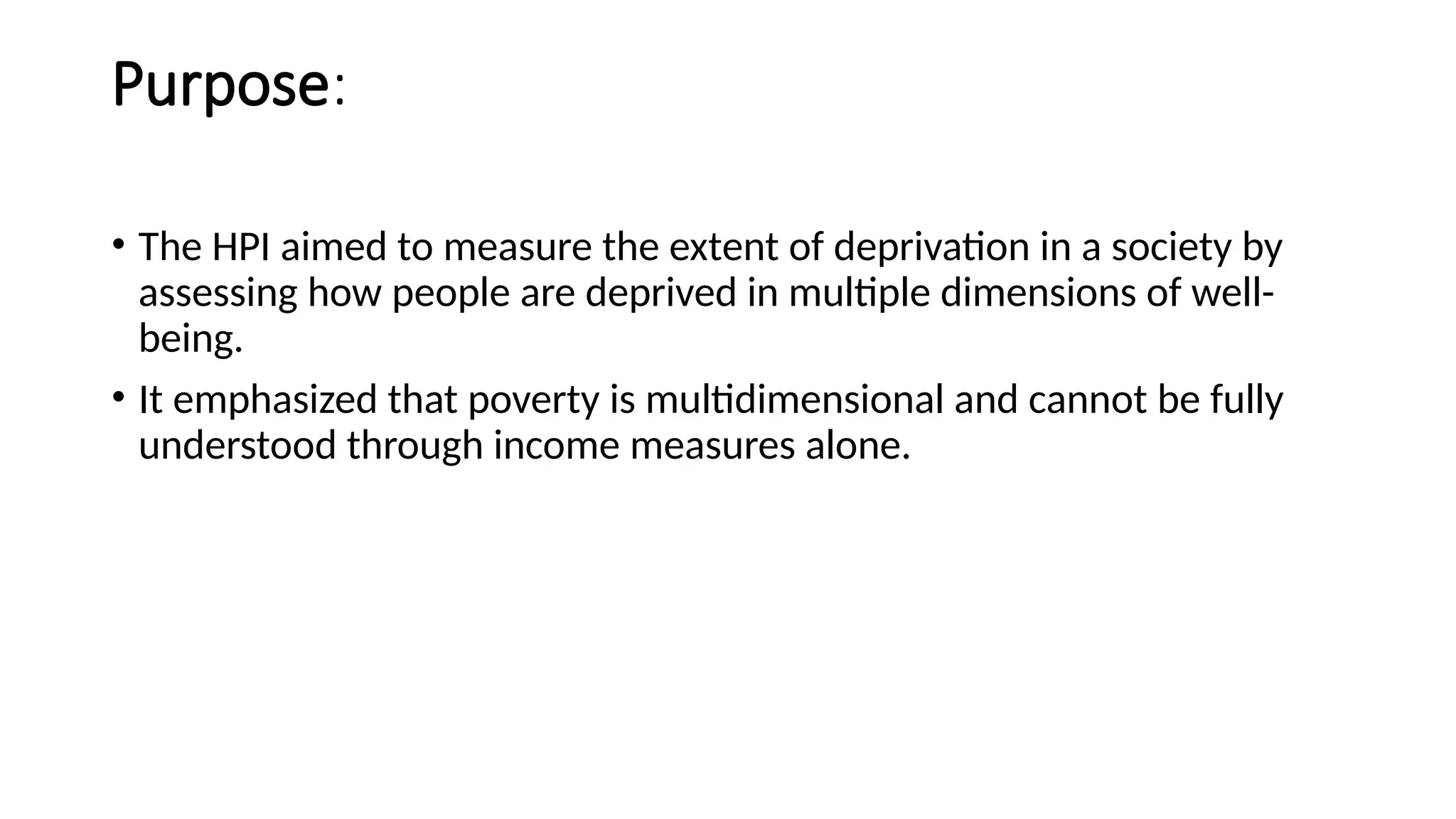 Human Poverty Index(HPI): Meaning, Measures, Calculation | PPTX