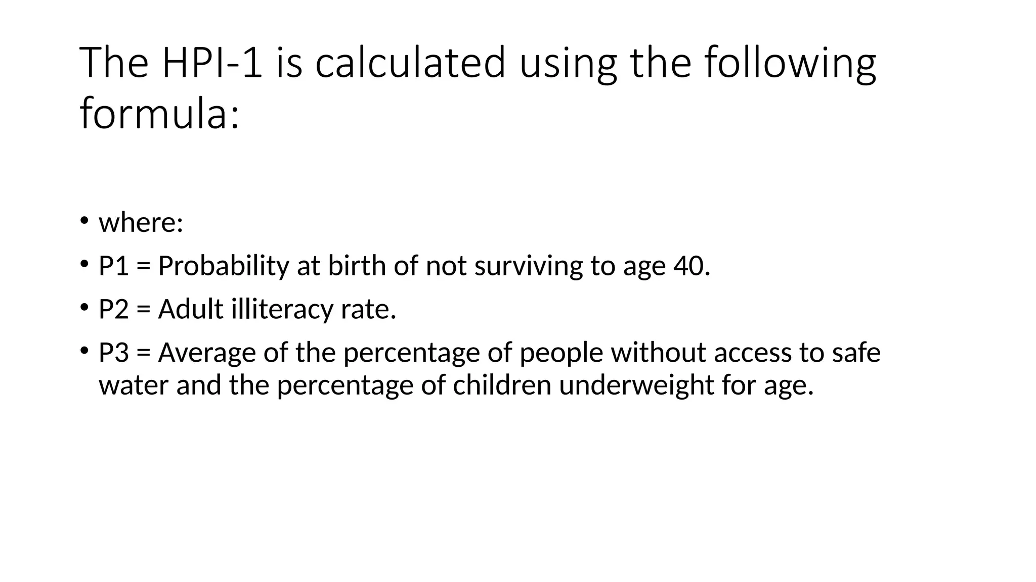 Human Poverty Index(HPI): Meaning, Measures, Calculation | PPTX