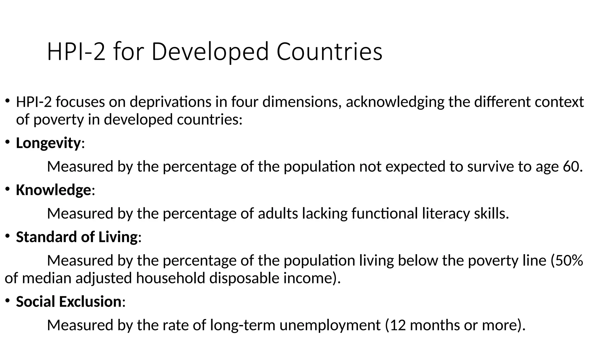 Human Poverty Index(HPI): Meaning, Measures, Calculation | PPTX