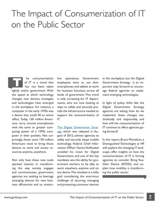 The Impact of the Consumerization of IT on the Public Sector | PDF